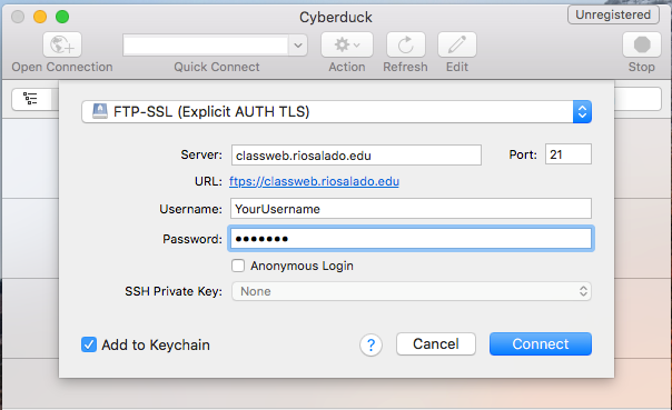 Tutorial - Using Cyberduck for FTP